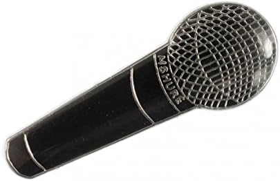 Amazon.com: Miniblings Microphone Brooch Pin Badge Button Badge Hip Hop ...