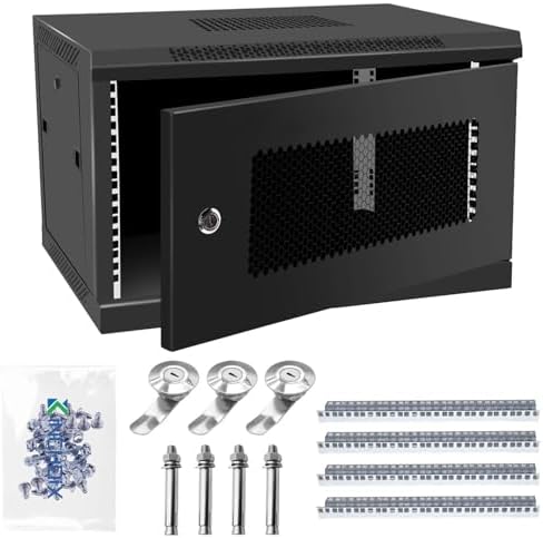 Amazon.com: 6U Server Cabinet Wall Mount Enclosure Locking Door ...