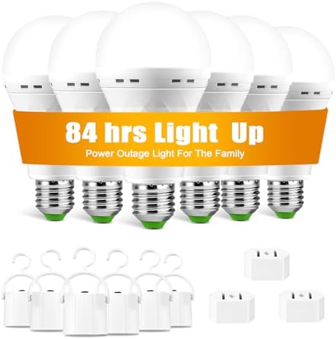 TFOI Rechargeable Emergency LED Light Bulbs, Light Up to 84 hrs ...