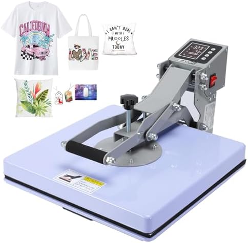 Amazon.com: Heat Press, 12x9 Inch Heat Press Machine for T Shirts, 360 ...