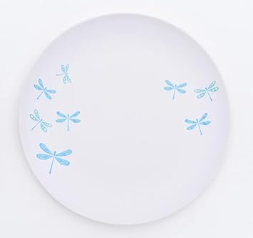 Amazon.com | Aquaterra Living Bamboo Dinner Plate Set with Dragonfly ...