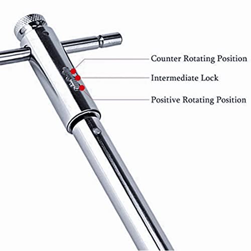 QISF Adjustable Ratchet Tap WrenchLengthen T-Handle Threading Wrench ...