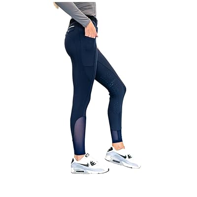 FREE RIDE EQUESTRIAN Breeches with Silicone Grip and Knee Patch ...