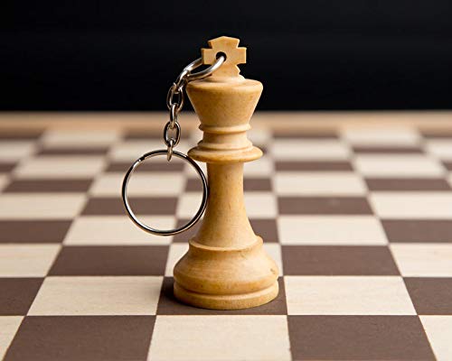 Paramount Dealz Chess Maple Wood Keychain and Keyring (King Size, Brown ...