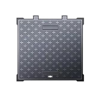 Heavy Duty Iron Manhole Cover and Frame, Square Metal Inspection Cover ...