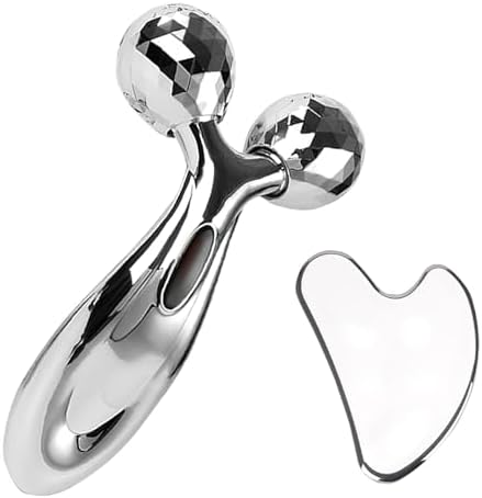 Amazon.com: yxgjmygs Stainless Steel Gua Sha and Face Roller Set,Metal ...
