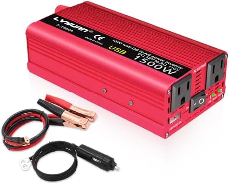 Amazon.com: Power Inverter 500W/1500W(Peak) Car/Light Truck Power ...
