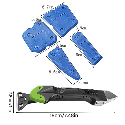 Silicone Remover Tool, Caulking Tool Kit 5 In 1, Caulking Multi ...
