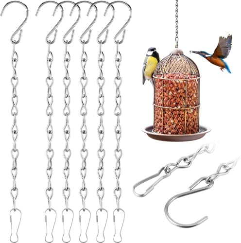 Amazon.com : RIFNY Silver Hanging Chains with Hooks, 10 Pieces 20 Inch ...