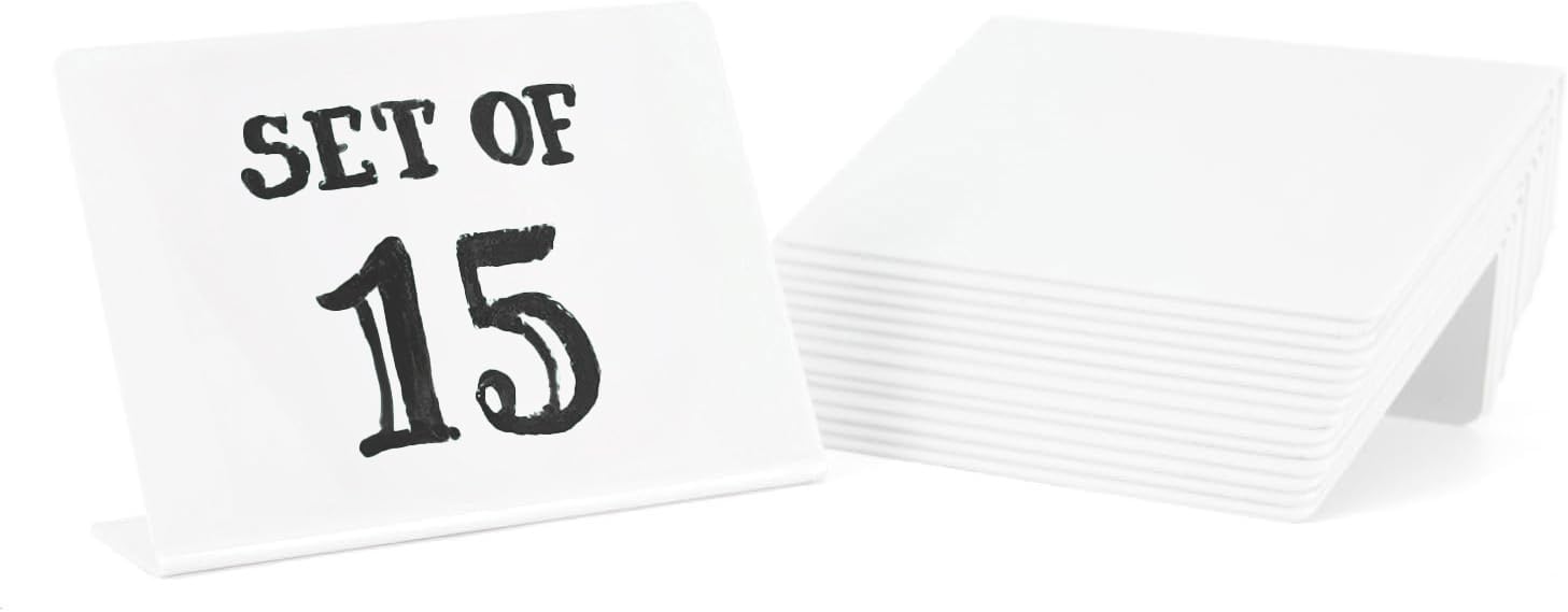 Amazon.com : Set of 15 Mini Whiteboard, Small Dry Erase Food Signs 3 x ...