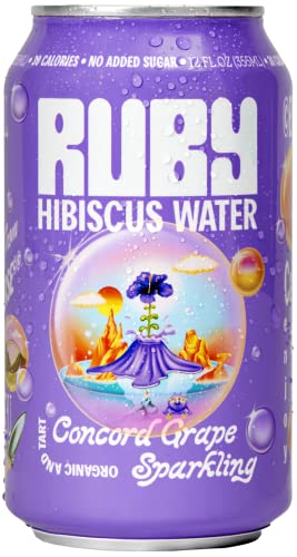 Ruby Hibiscus Organic Concord Grape Sparkling Water - 12pk x 12oz Cans ...