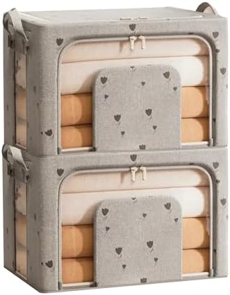 Amazon.com: Cloth Storage Organizer Box 66L Transparent, Stackable and ...
