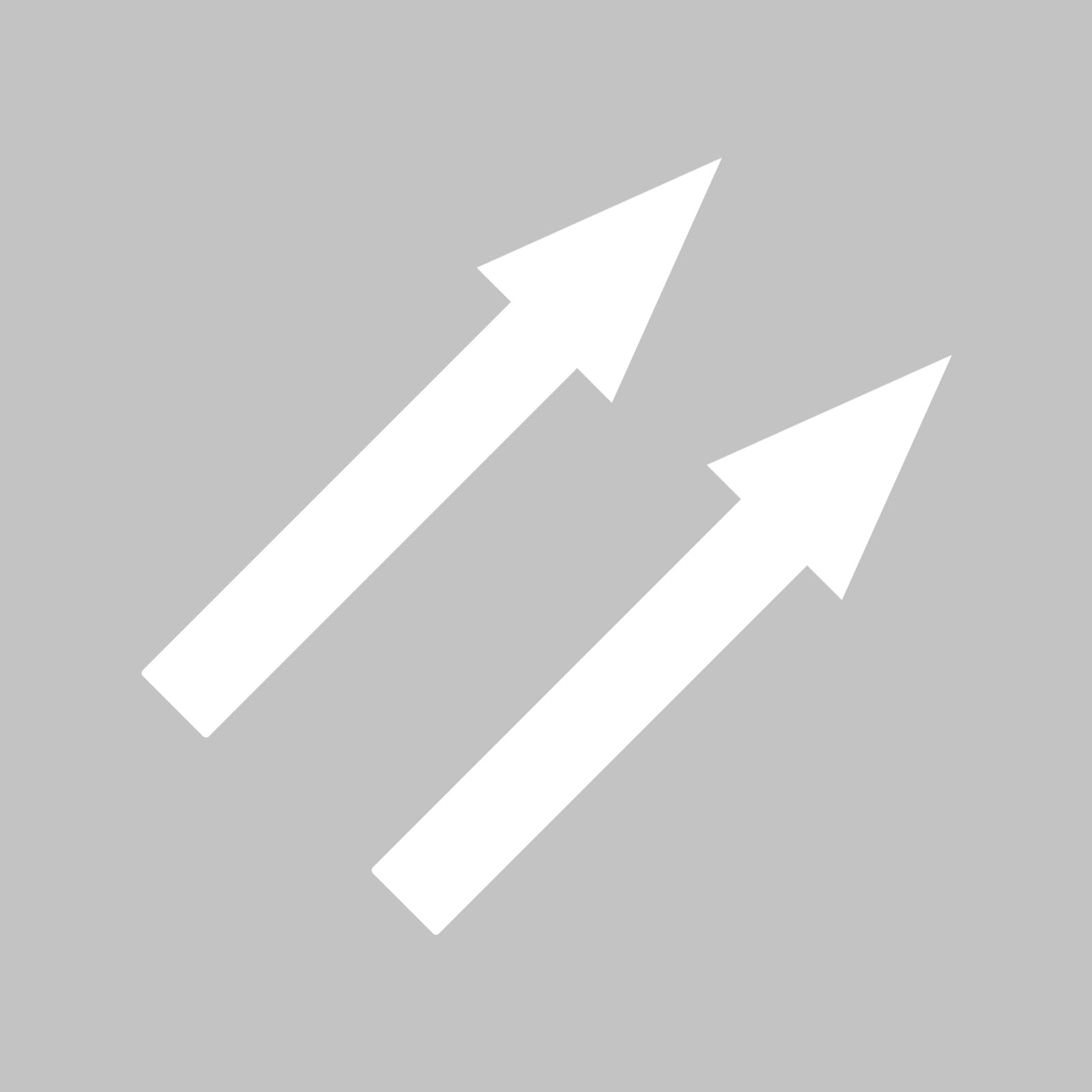 Snapklik.com : 8 X 2 Inch White Arrow Sign Stickers, 12 Pack Waterproof ...
