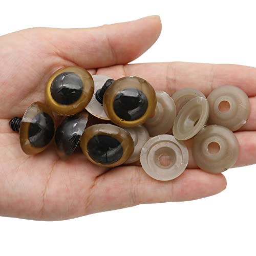 Snapklik.com : 40Pcs 22mm Large Golden Color Plastic Safety Eyes Craft ...
