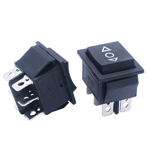 mxuteuk 3pcs 12V Momentary Rocker Switch 6Pin DC DPDT Motor Polarity ...