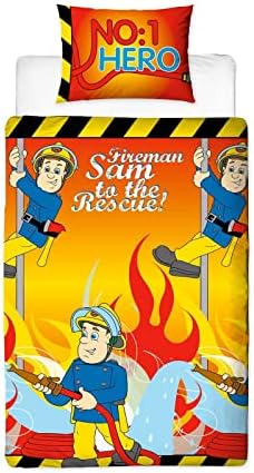 Fireman Sam Reversible Bedding Set Duvet Cover and Pillow Case 140x200 ...
