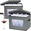 Amazon.com: JAYSDAYLY Stemware Storage Cases 2Pack,Stackable China ...
