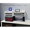 Amazon.com: A3 Stackable Paper Tray, 3 Tier Desk File Organizer ...