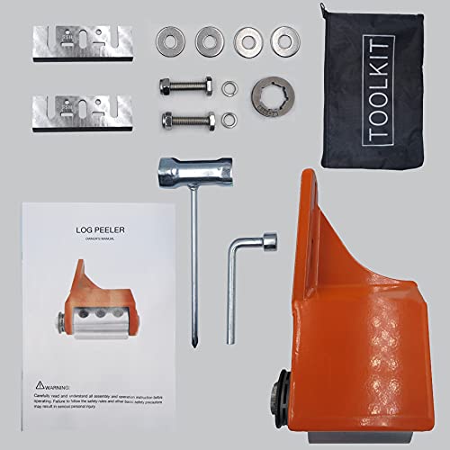 Snapklik.com : LAJIAOZ Orange Log Peeler - Log Debarking Tool As ...