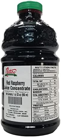 Amazon.com : 100% Pure Red Raspberry Juice Concentrate by FruitFast ONE ...