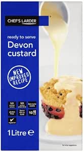 Chefs Larder Ready to Serve Devon Custard 1 Litre : Amazon.co.uk: Grocery