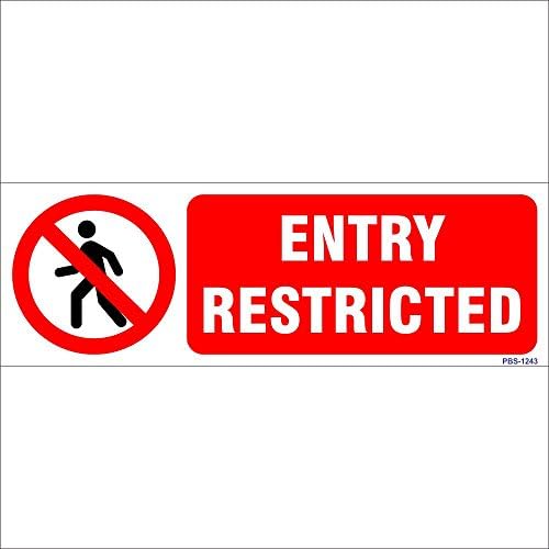Amazing sign Entry Restricted Sign Board (Red - 3 Nos) : Amazon.in ...