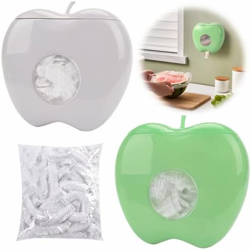 2 Pcs Plastic Wrap Storage Box +100 Food Preservation Bags Cling Film ...