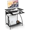 Amazon.com: Tangkula Small Computer Desk with Keyboard Tray, Home ...