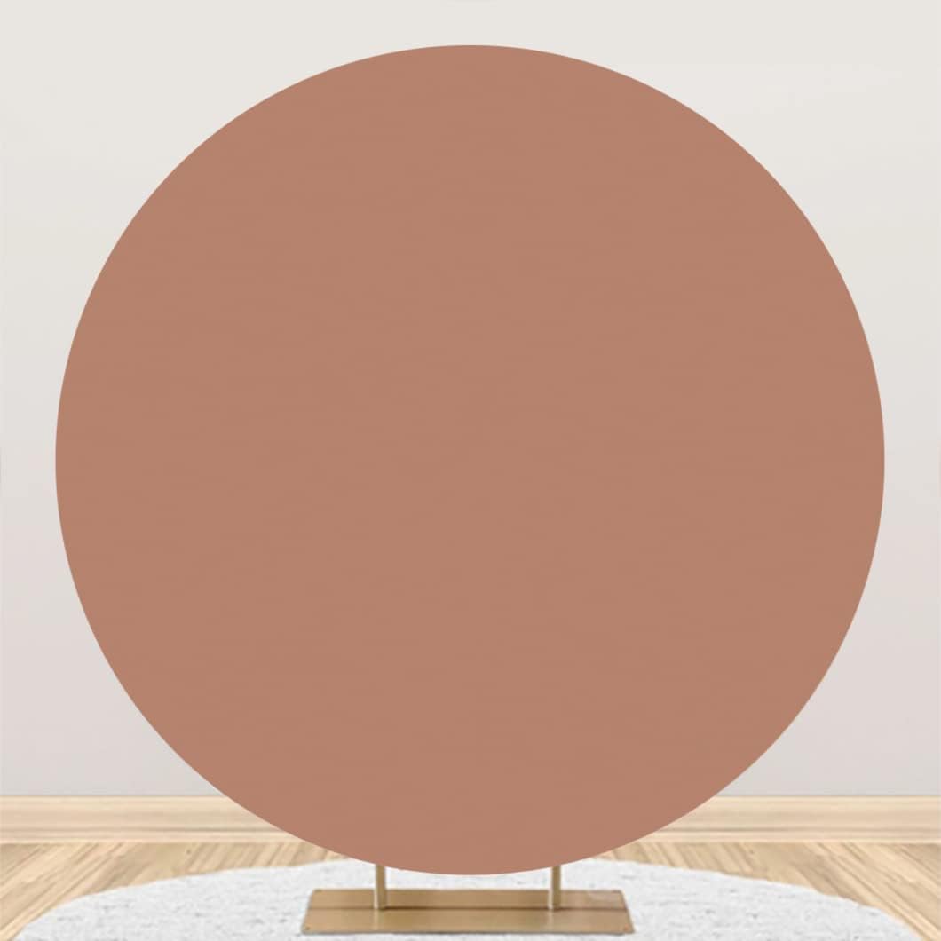 Amazon.com : Leyiyi 7.2x7.2ft Light Brown Round Backdrop Polyester ...