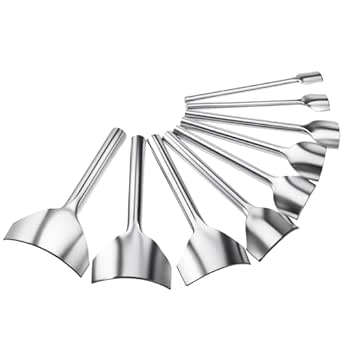 9 Pieces Leather Craft Punch Tool for Belts, 10-50mm Half-Round Corner ...