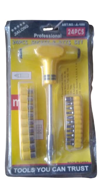 Screwdriver 24 PCS Socket and Bit Toolkit Set Professional Hardware ...