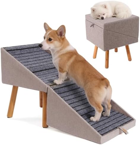 Amazon.com : Dog ramp for Small Dogs, 2-in-1 Pet Steps & Ottoman ...