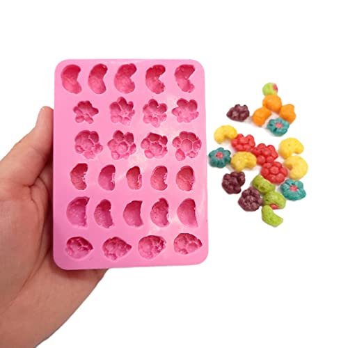 Amazon.com: 27 cavities Fruity Shape cereal silicone mold cereal ...