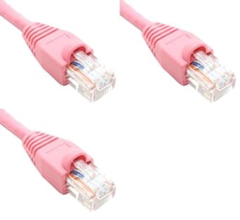 Ultra Spec Cables Pack of 3 - Pink 2FT Cat6 Ethernet Network Cable LAN ...