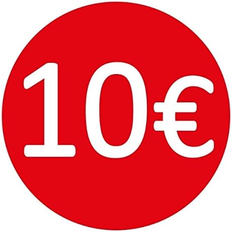 Takestop® Rouleau de 400 étiquettes autocollantes 35 mm 10 Euro ...