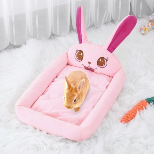 Amazon.com : HOMBYS 17"x13" Rabbit Bed Thickened Soft Bunny Bed for ...