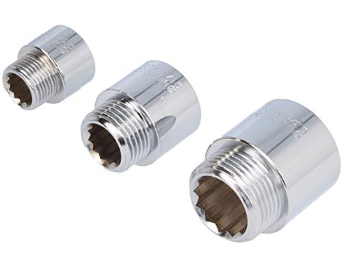 Tap Extensions – Chrome-Plated Brass – Various Sizes – BigaMart