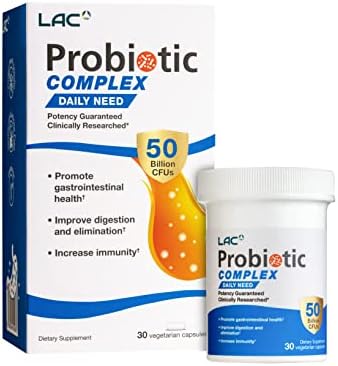 Amazon.com: LAC Probiotic Complex 50 Billion CFUs | Digestive ...
