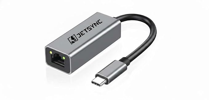 Jetsync USB-C to RJ45 Gigabit Ethernet LAN Adapter with RTL8153 Chipset ...
