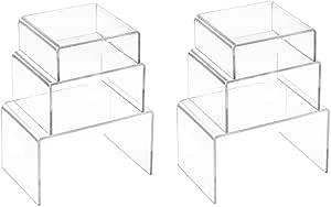 Acrylic Display Risers - 6 Sets U-Shaped Stand, Clear Acrylic Risers ...