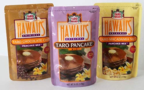 Amazon.com : Hawaii's Original Taro Pancake Mix 6 Oz. Bag 3 Flavors ...