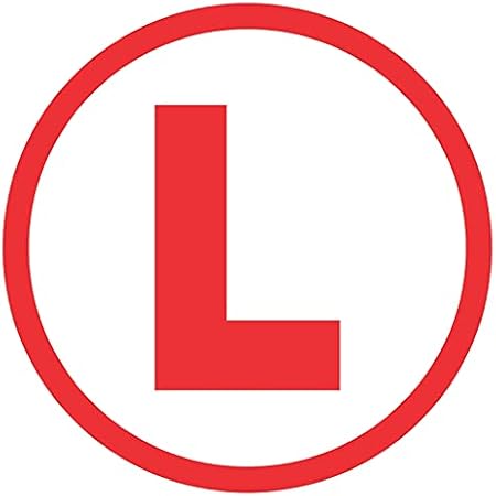 ARWY car Sticker Learning Sticker for New Driver L Sign for car Sticker ...