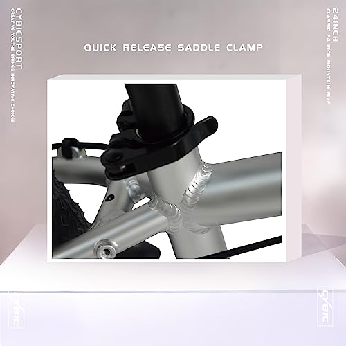 CYBIC 24 inch Mountain Bike for Man, Aluminum Frame, Suspension Fork ...