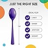 Amazon.com: Exquisite Purple Plastic Spoons 50 Pieces Purple Spoons ...