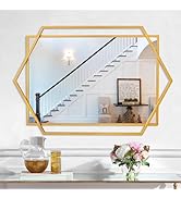 Amazon.com: Autdot 47" x 32" Large Living Room Mirror for Decor, Gold ...