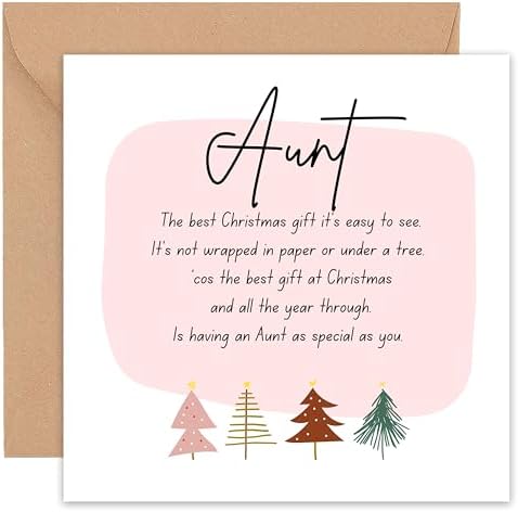 Felbridge Studio - Auntie Christmas Card - Aunt Christmas Card - Aunty ...