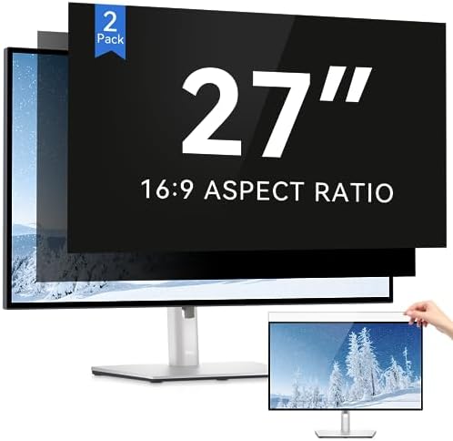 IPROKKO [2 Pack 27 Inch Computer Privacy Screen Filter, Removable Anti ...