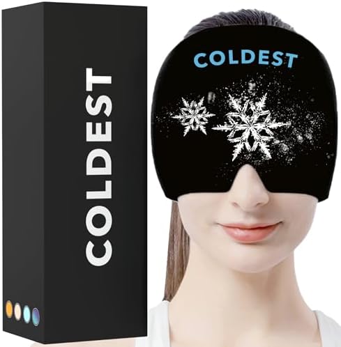 Amazon.com: Coldest Gel Ice Headache Migraine Face Relief Hat, Cold ...