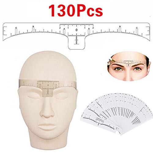 Amazon.com : Eyebrow Ruler,130Pcs Disposable Eyebrow Ruler Sticker ...