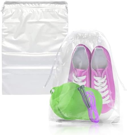 Amazon.com: APQ Clear Drawstring Bag, 12 x 18 Inches. Pack of 100 Clear ...